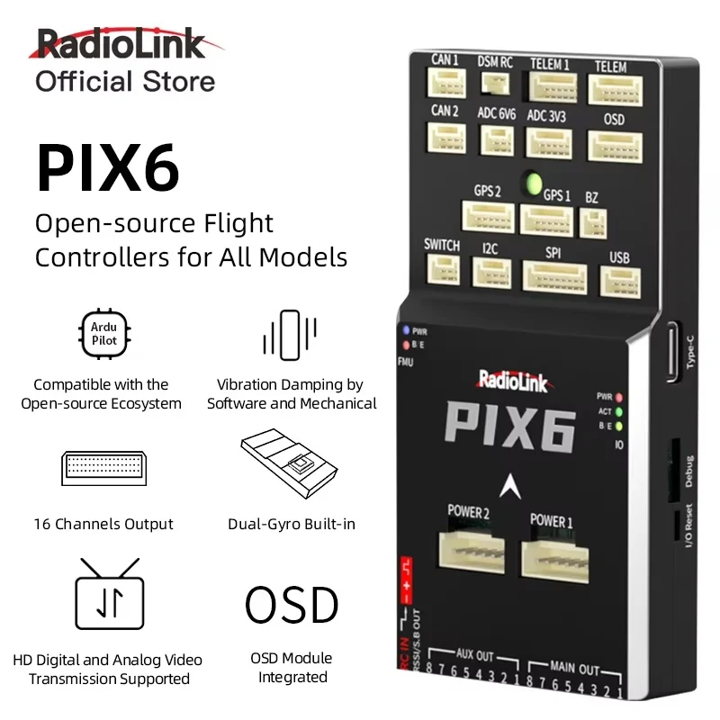 Radiolink-CONTROLADOR-DE-VUELO-PIX6-dispositivo-de-c-digo-abierto-APM ...