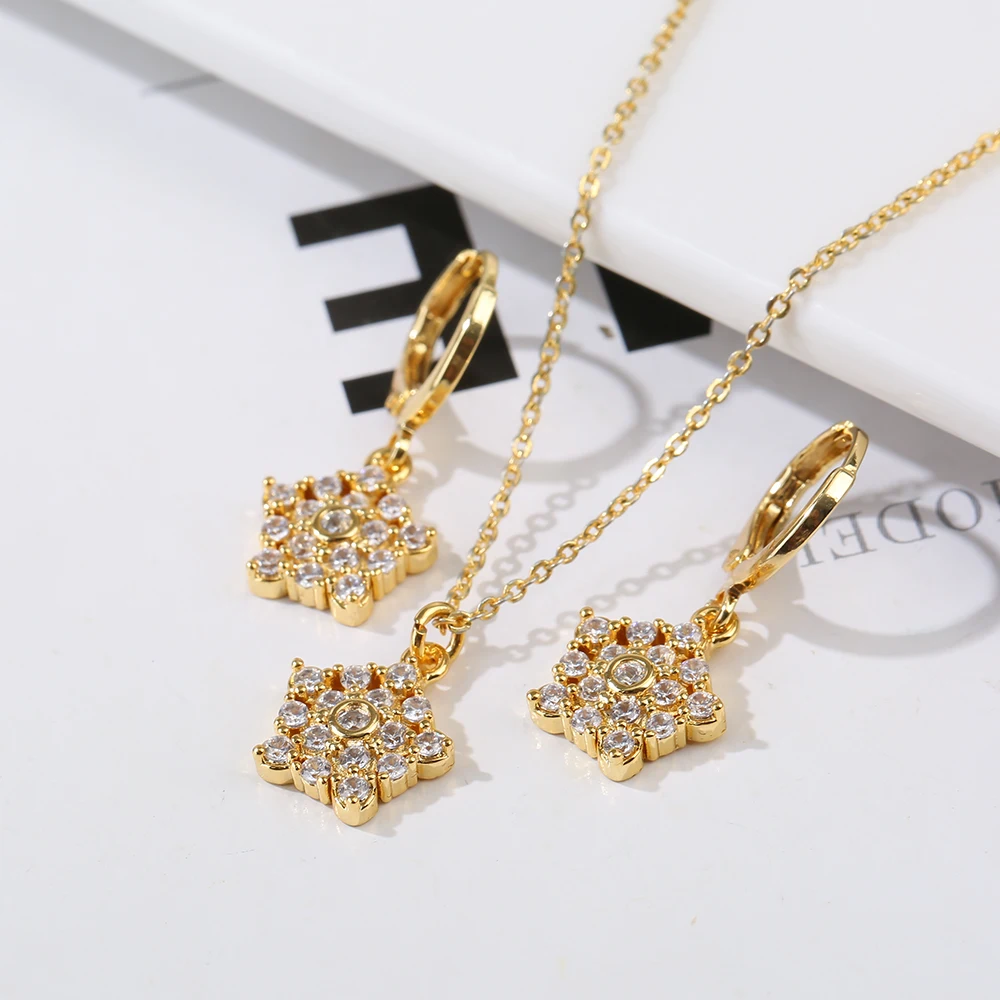 XUANYU-New-Creative-Pentagon-Zircon-Gold-Plated-Women-Simple-Fashion-Luxury-Earnail-Pendant ...