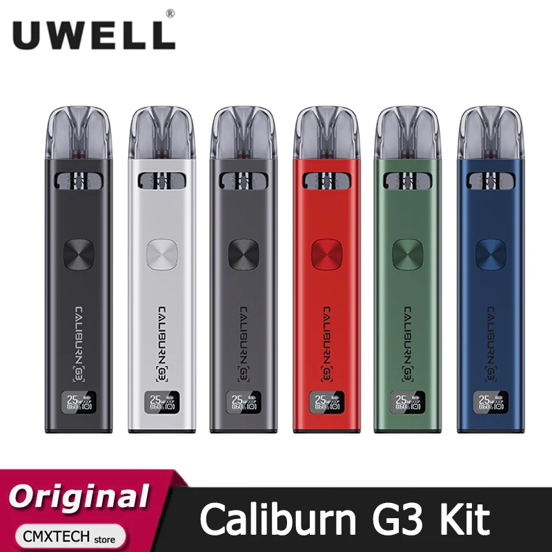 Original Uwell Caliburn G3 Pod Kit 25W Vape 900mAh Battery with 2.5ML ...