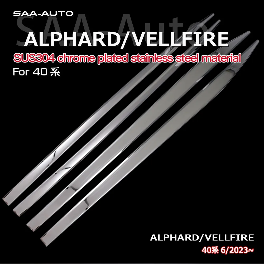 For Toyota Alphard Vellfire 40 Series 2023 Chrome Side Moulding Strip ...