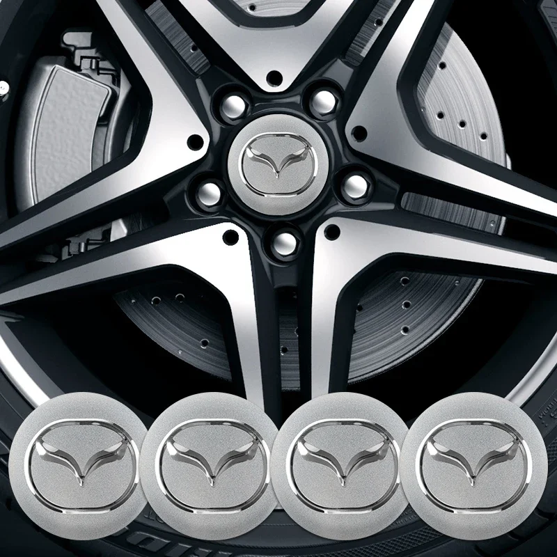 4pcs 56mm Car Wheel Center Hub Cap Badge Emblem Decal Wheel Sticker For ...