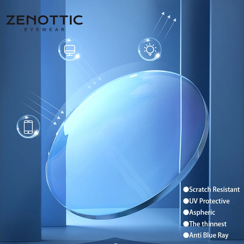 Zenottic Prescription Anti Blue Ray Lens 1.56 1.61 1.67 (+12.00~-12.00 ...