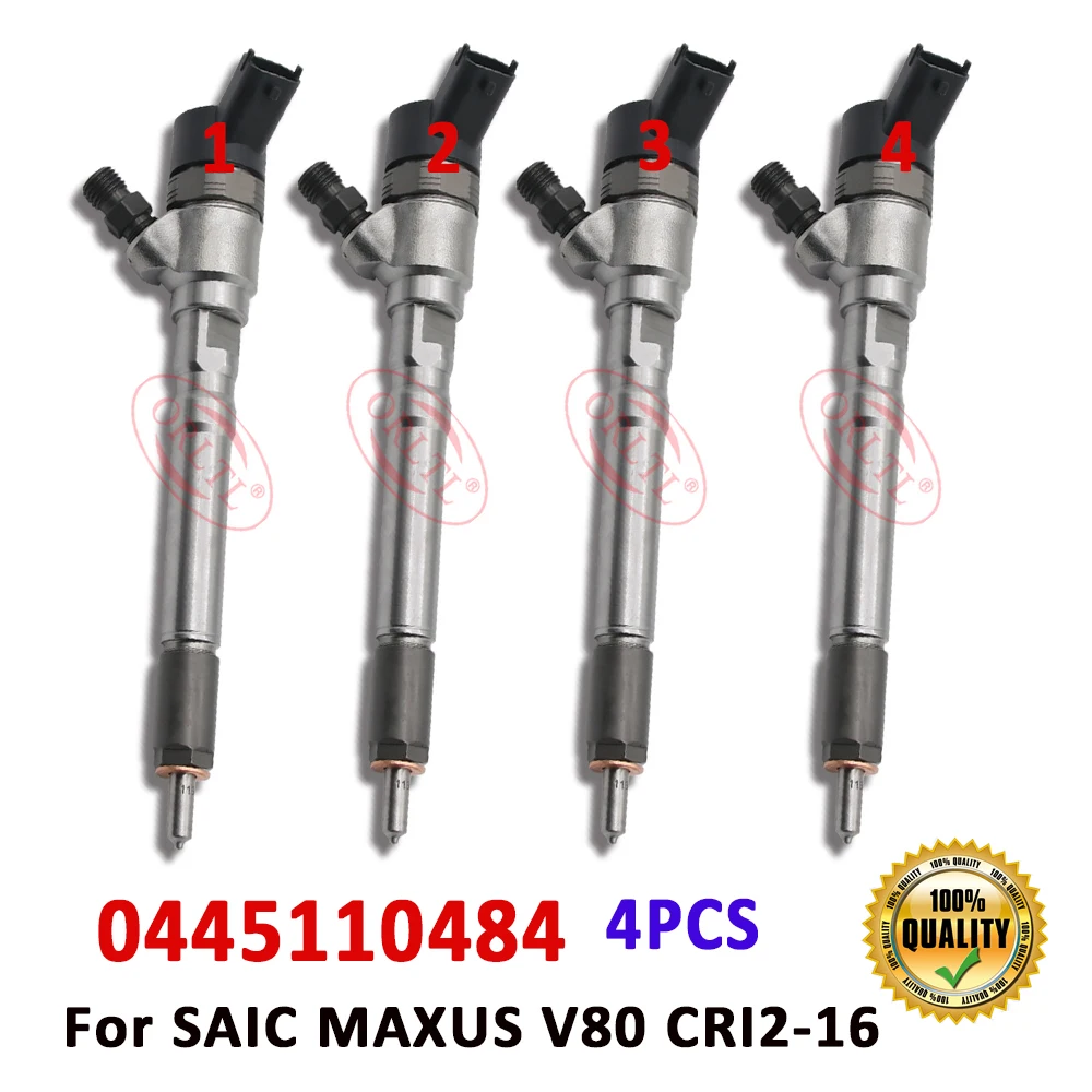 4 Pieces ORLTL 0445110483 Diesel Injector Nozzle 0445110484 Fuel ...