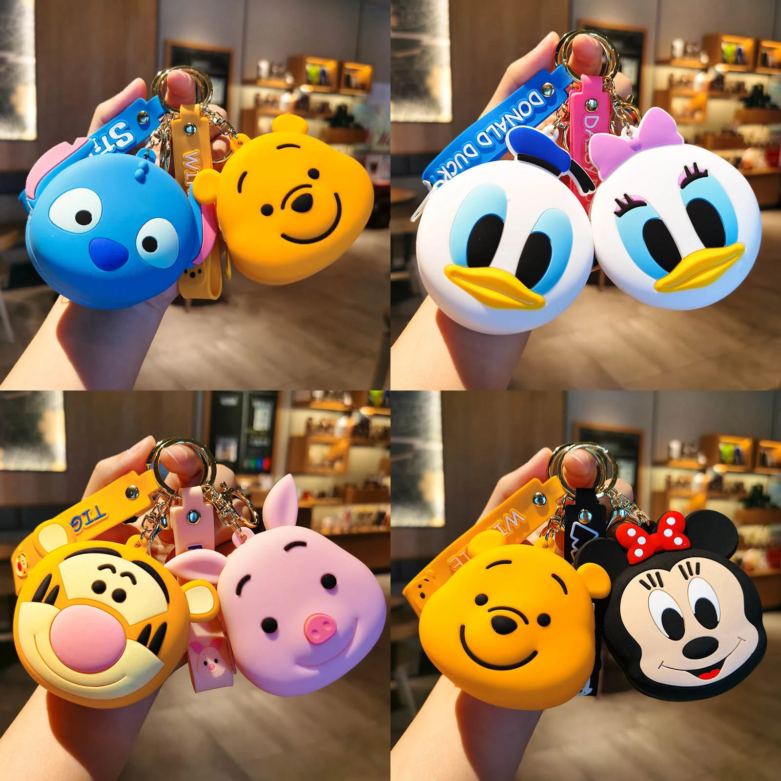 Silica Gel Earphone Storage Bag | Disney Coin Bag Keychains | Winnie ...