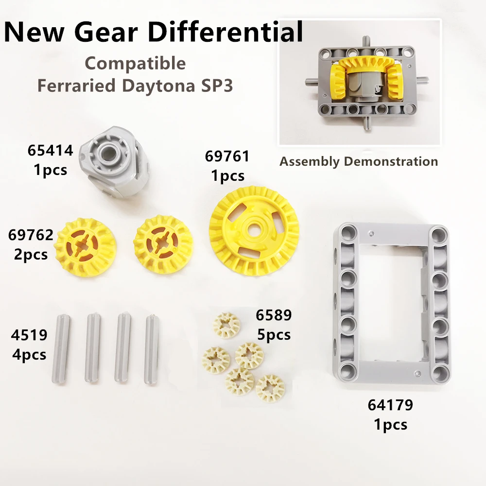 1-Set-Buildings-Blocks-Gear-65414-69761-6589-69762-Ferraried-Daytona ...