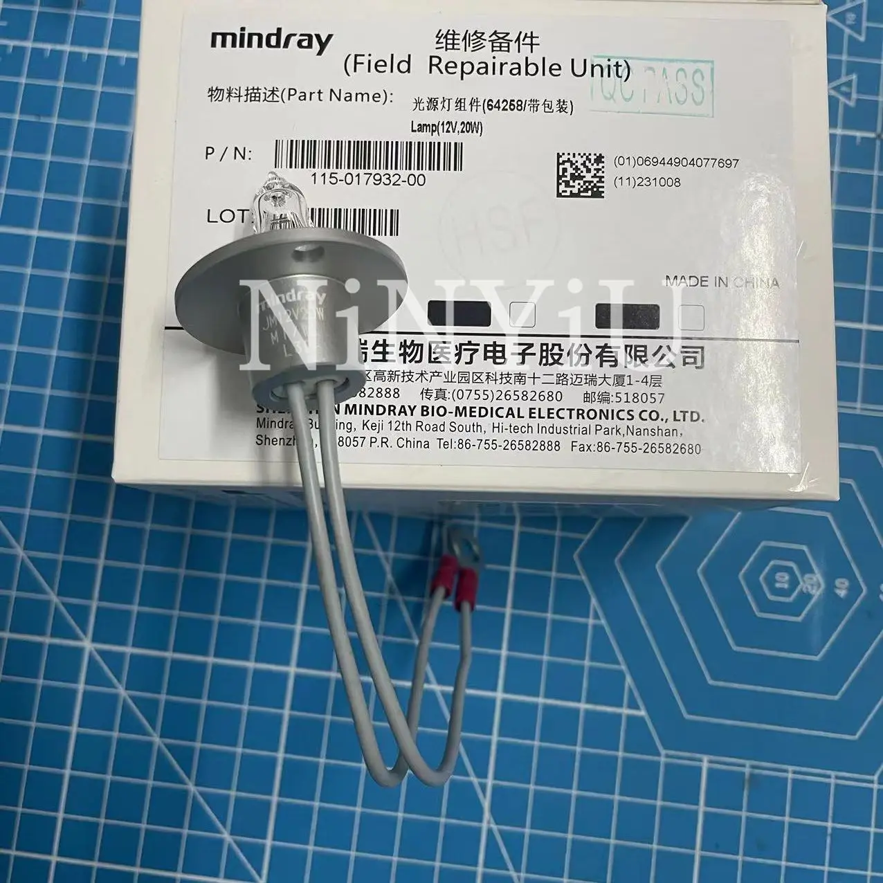 Оригинальная лампа Mindray 12V 20W 64258-J 115-017932-00 для Mindray ...