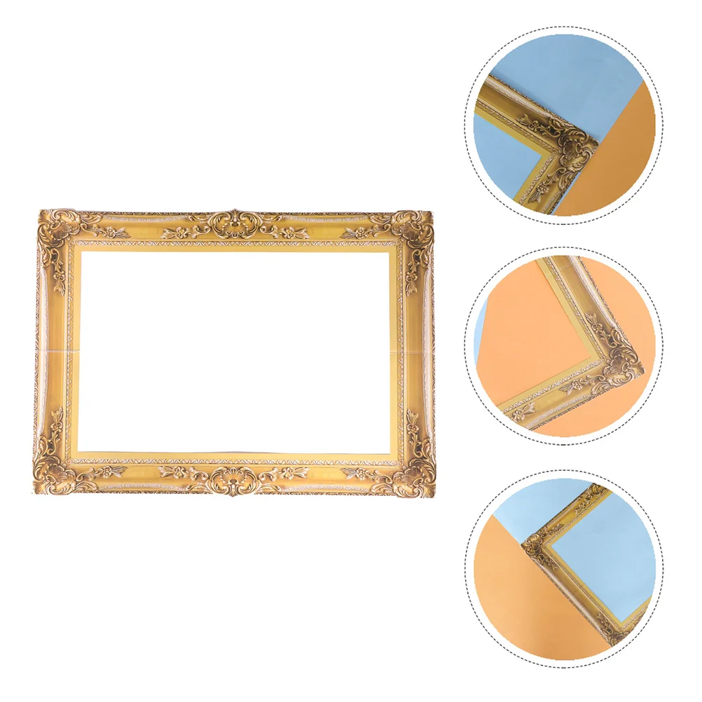 Photo-Frame-Props-Gold-Trim-Decor-Picture-Cutout-Party-Supplies-Booth ...