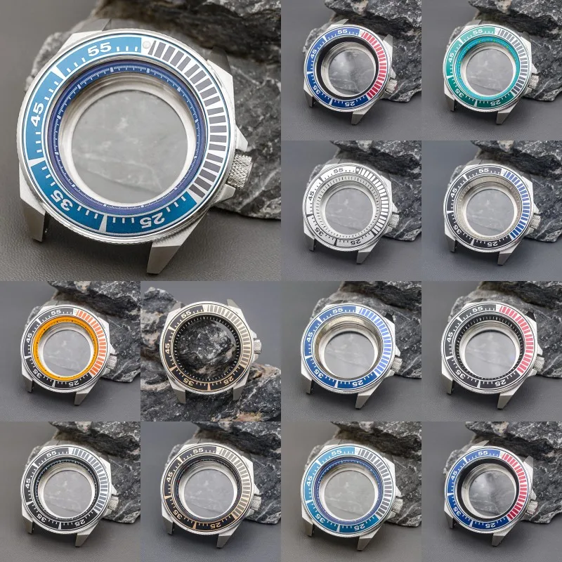 43mm Silver Samurai NH35 NH36 Watch Case Seiko Mod Movement Sapphire ...