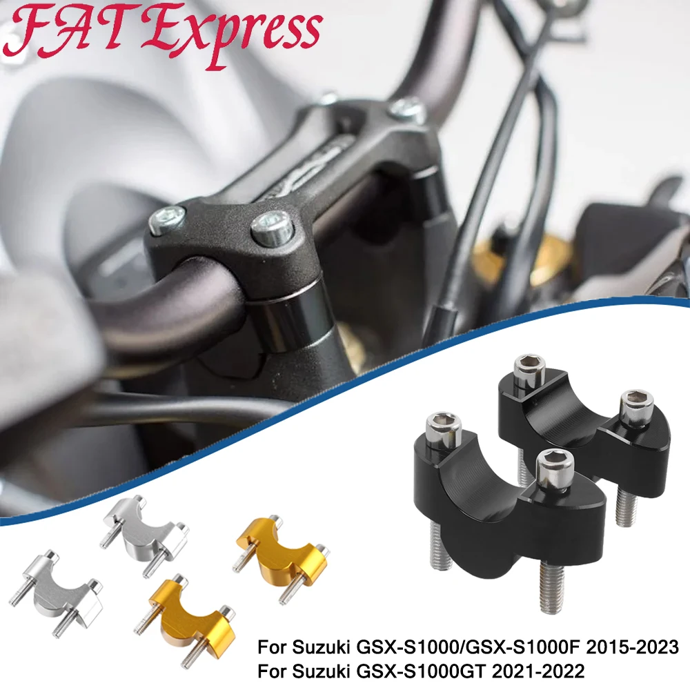 GSXS-1000-GSX-S1000F-GSX-S1000GT-Motor-Handlebar-Mount-Raiser-Up-20mm ...