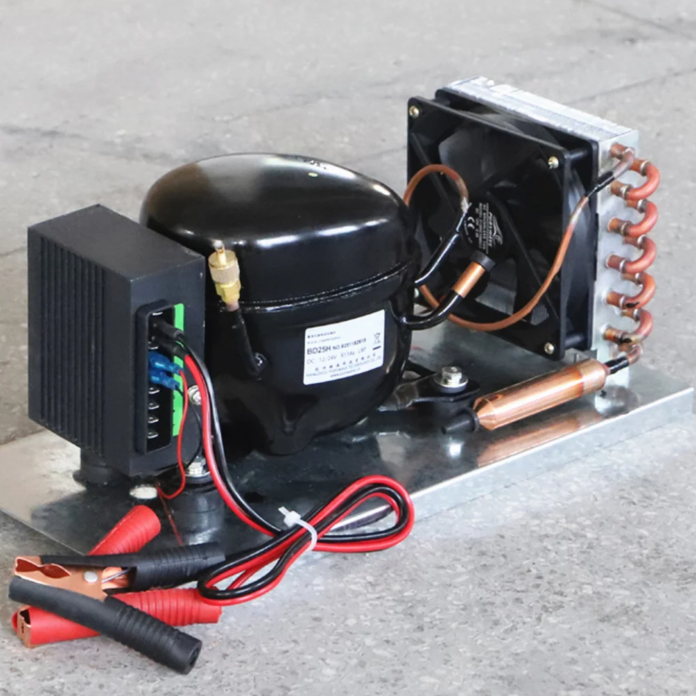 DC Compressor Condenser Car Refrigerator Freezer Refrigeration Set ...