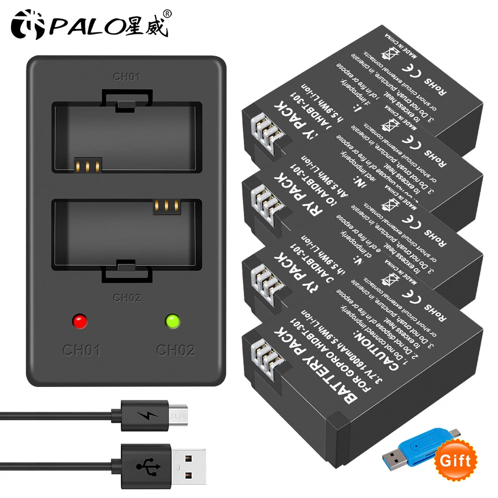 Original 3.7v Battery For GoPro Hero3 Hero3 hero 3 hero 3 battery +LED ...