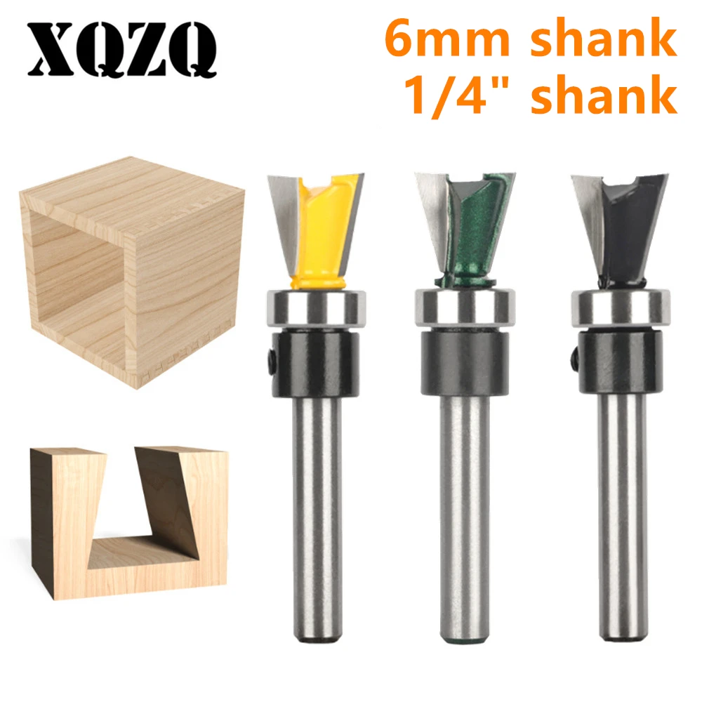 6mm-6-35mm-Dovetail-Bit-with-Bottom-Bearing-Router-Bit-Carbide-Cutter ...