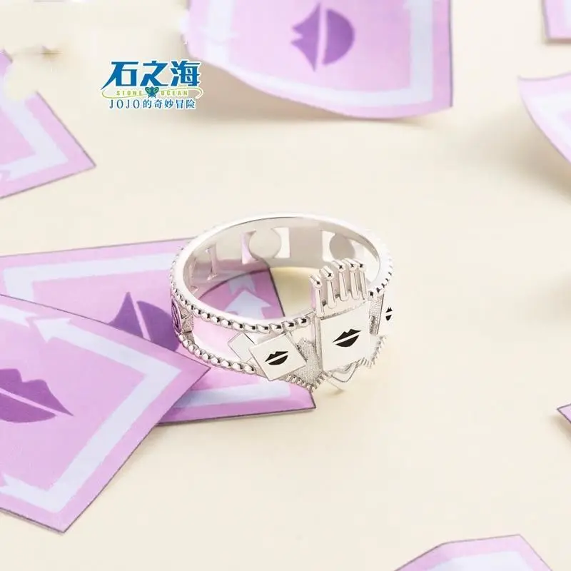 Jjba Ring Anime Accesorios JoJo Bizarre Adventure Hermes Costello Rings ...