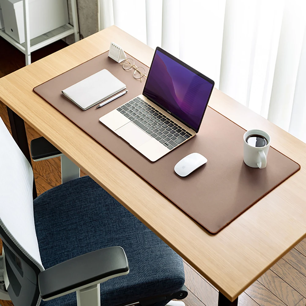 Black and brown oversized mouse pad office computer desk pad keyboard ...