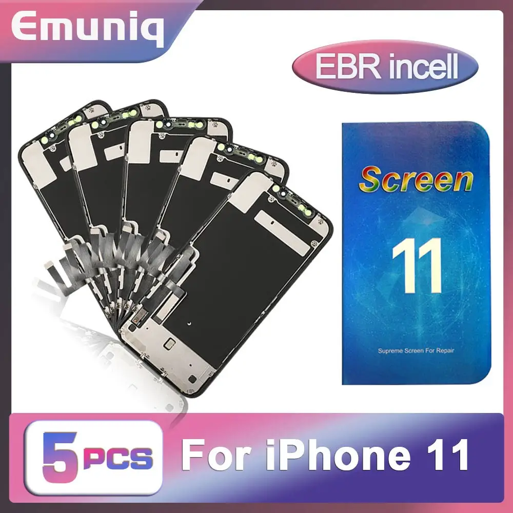 5 Pcs EBR Incell for iPhone 11 LCD Display Touch Digitizer Assembly ...