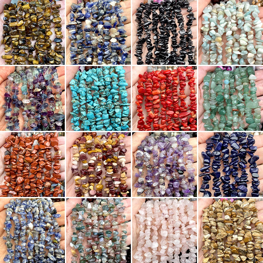 Natural Chips Stone Beads Irregular Gravel Amethysts Garnet Beads For ...