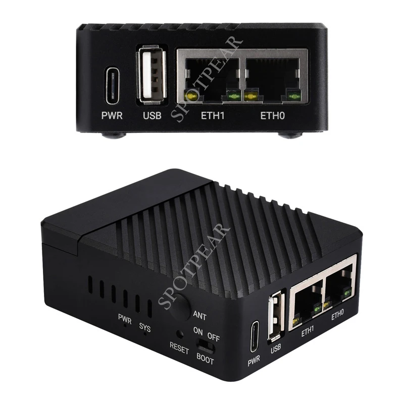 Raspberry Pi Cm4 Dual Eth Mini Open-source Router Board Metal Case For ...