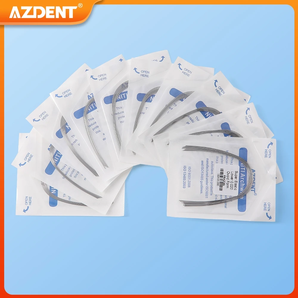 10-Packs-AZDENT-Dental-Orthodontic-Arch-Wires-Super-Elastic-Niti-Round ...
