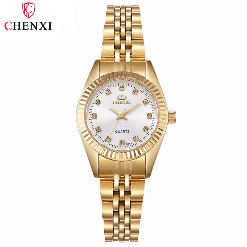 CHENXI Brand Top Luxury Ladies Golden Watch for Women Clock Female ...