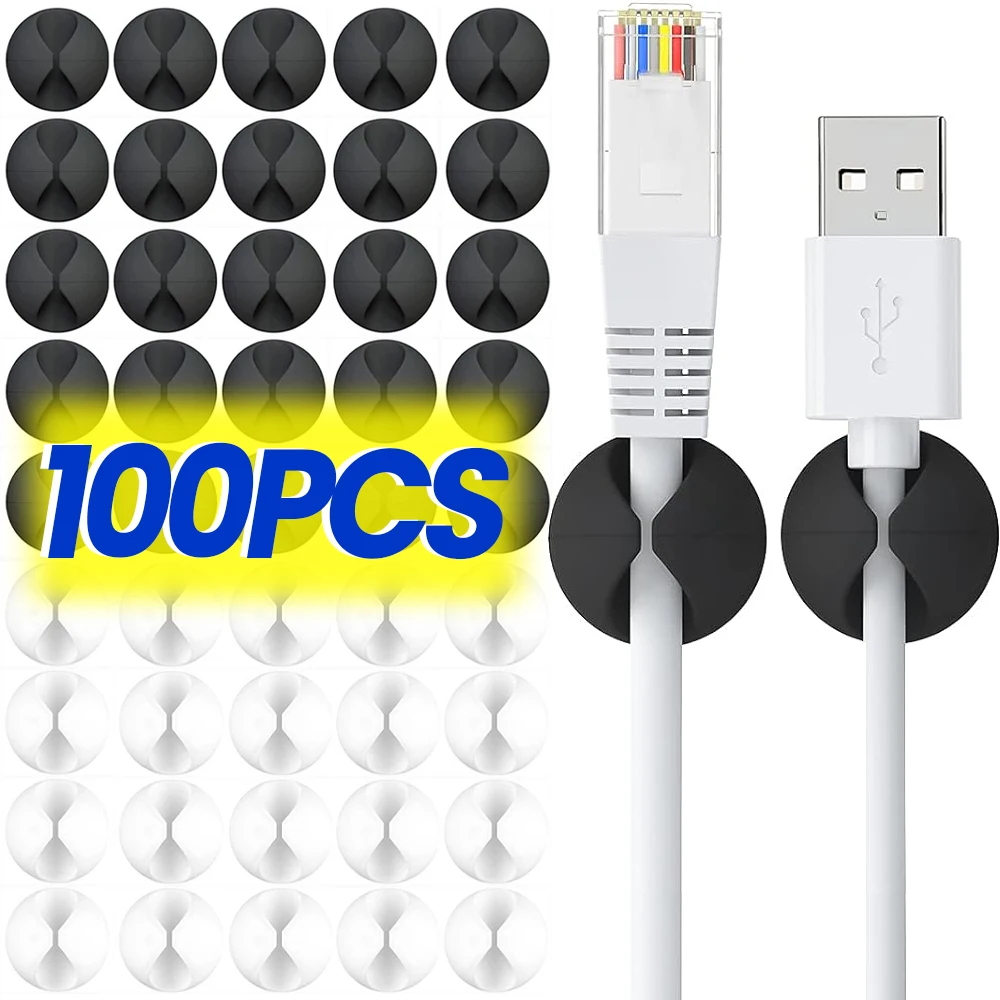 Auto-adesivo-Clipes-de-Parede-Cabo-Wire-Management-Cord-Organizadores ...