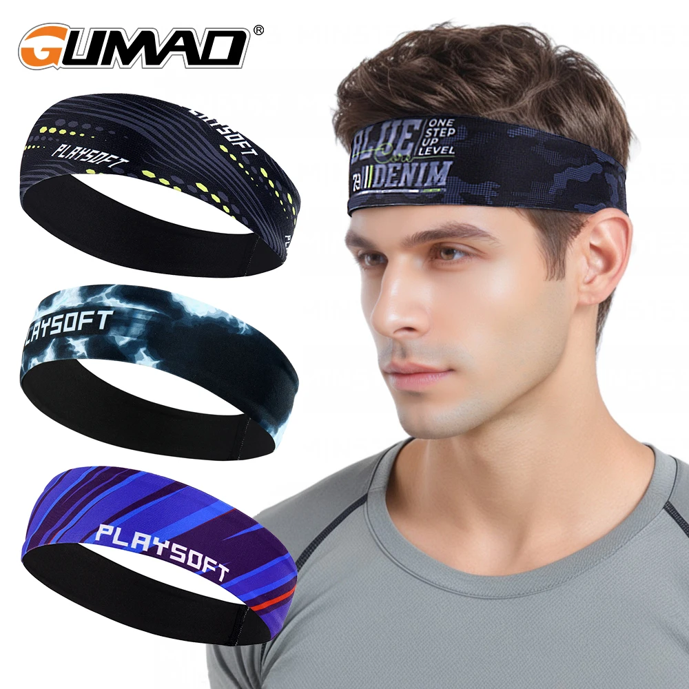 Sports Headbands Men Women Non-Slip Moisture Wicking Workout Sweatband ...
