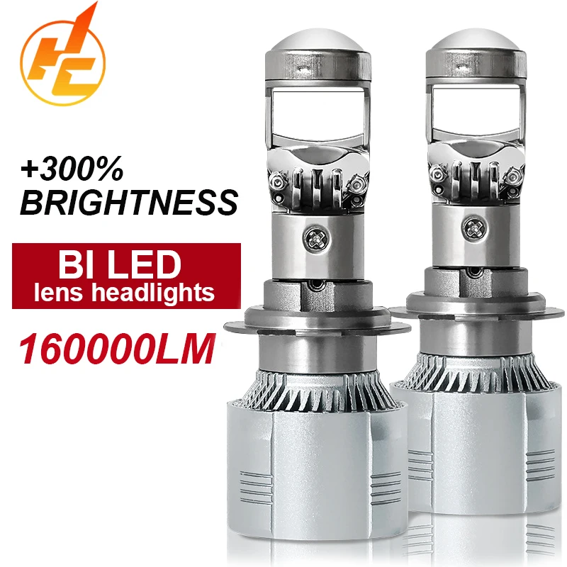2x-H7-H11-LHD-Car-LED-Headlight-Mini-Lens-Projector-9005-9006-Auto-High ...