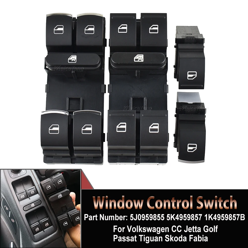 Power-Window-Control-Switch-Button-Set-Volkswagen-VW-Golf-MK5-6-Jetta ...