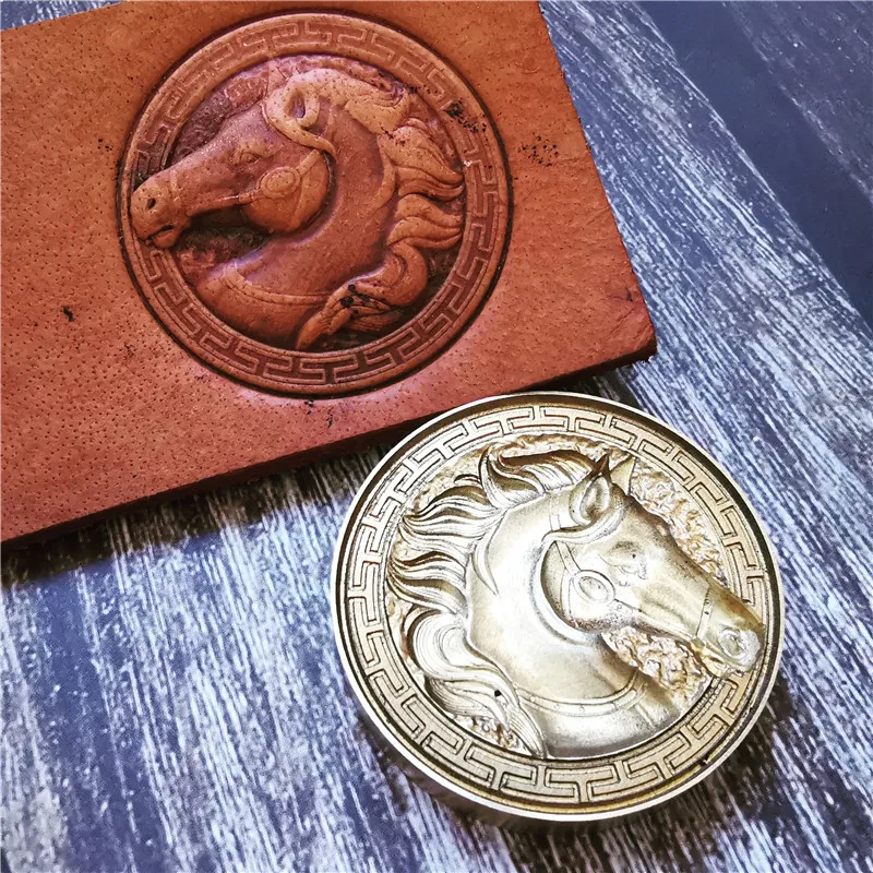 4cm-horse-design-leather-stamp-3D-brass-embossing-mold-heat-stamps ...