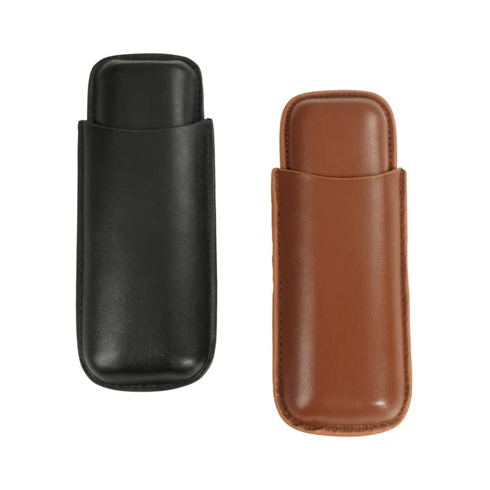 Portable-Cigar-Box-for-Men-Mini-Cigar-Case-2-Tube-Cigar-Holder-Humidor ...