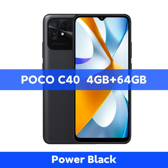 Global Version POCO C40 Smartphone 3GB 32GB / 4GB 64GB 6000mAh battery ...