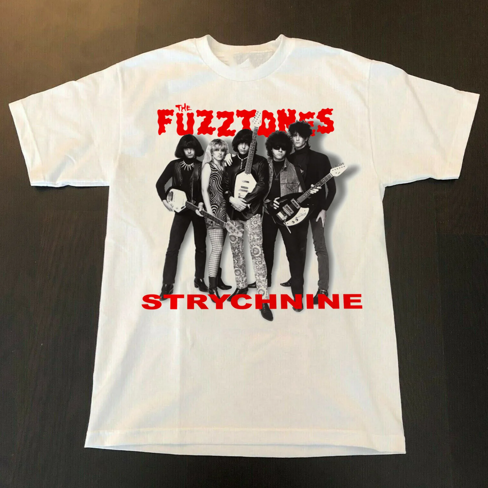 The-Fuzztones-Strychnine-T-Shirt-Short-Sleeve-White-Unisex-Size-S-to ...