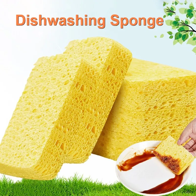 3073-Dishwashing-Sponge-Natural-Wood-Pulp-Sponge-Brush-Bowl-Washing-Pan ...