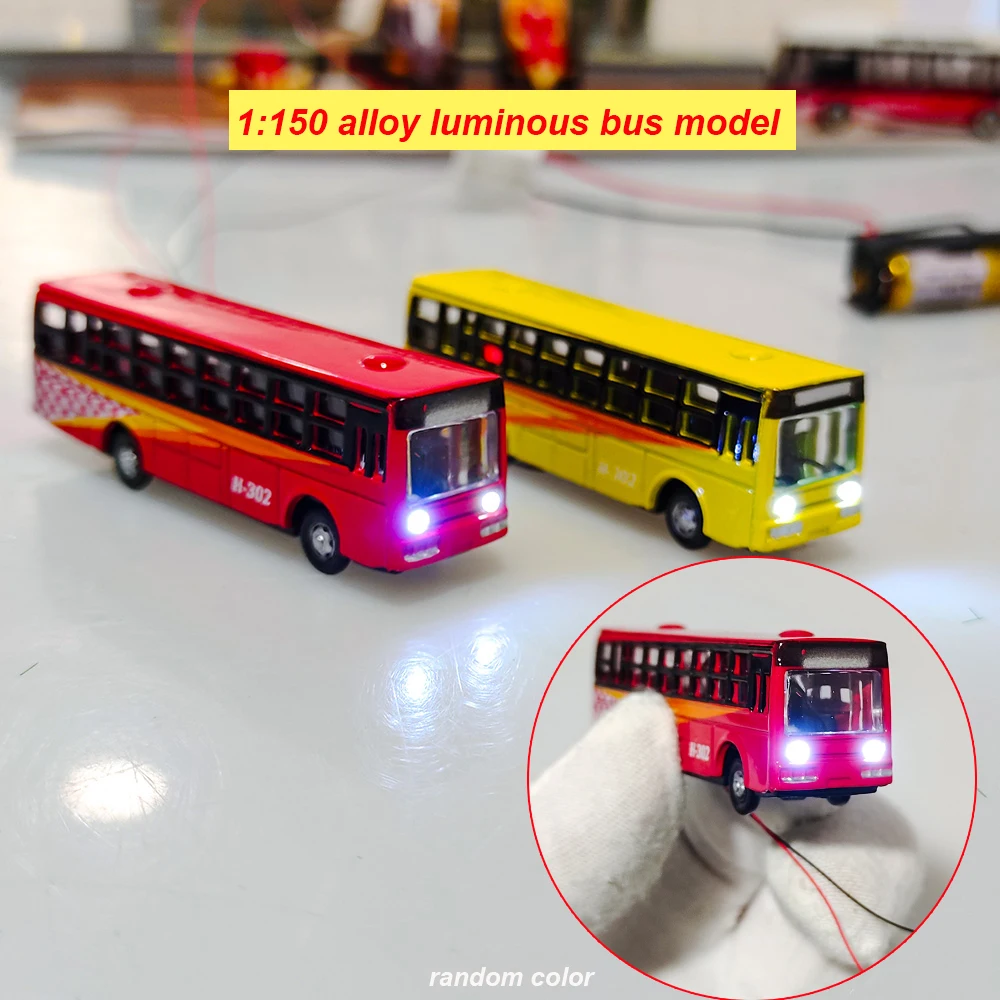 Scale-1-150-Miniature-Luminous-Bus-Model-Alloy-Toy-Car-For-Building ...