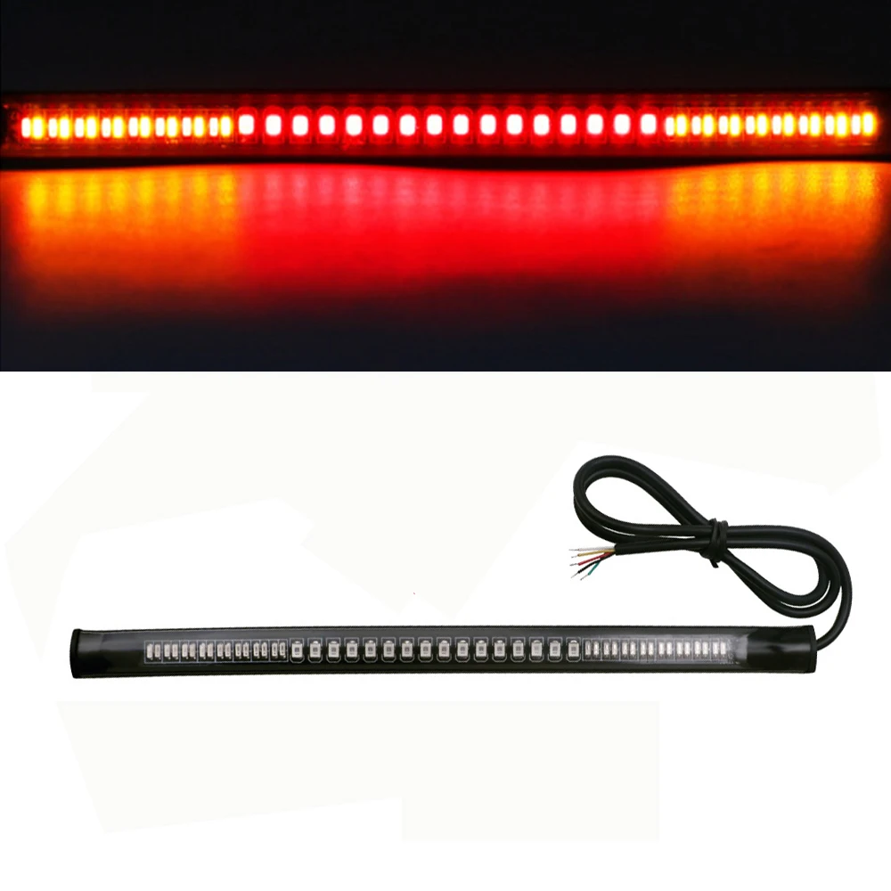 220MM-48LEDs-Motorcycle-Brake-Turn-Signal-Light-LED-Warning-Lamp-Strip ...
