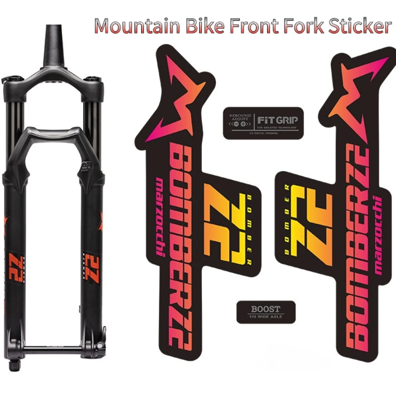 Front Fork Decals MTB Road Bicycle Stickers Racing Cycling DIY Protect ...