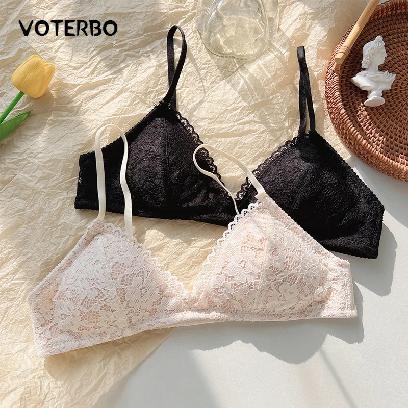 Bralette-Sexy-de-encaje-inal-mbrico-para-mujer-ropa-interior-suave-y-c ...
