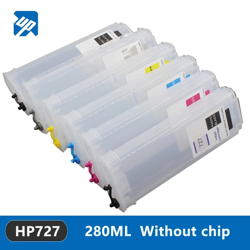 280ml refillable ink cartridge for HP727 HP72 DesignJet T920 T930 T1500 ...