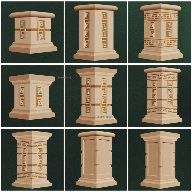 European-ABS-Plastic-Square-Column-Pier-Mold-Roman-Column-Cement-Base ...