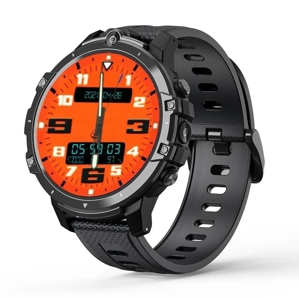 Gps android 7.1 smartwatch 3g + 32g 4g lte face desbloquear câmera ...