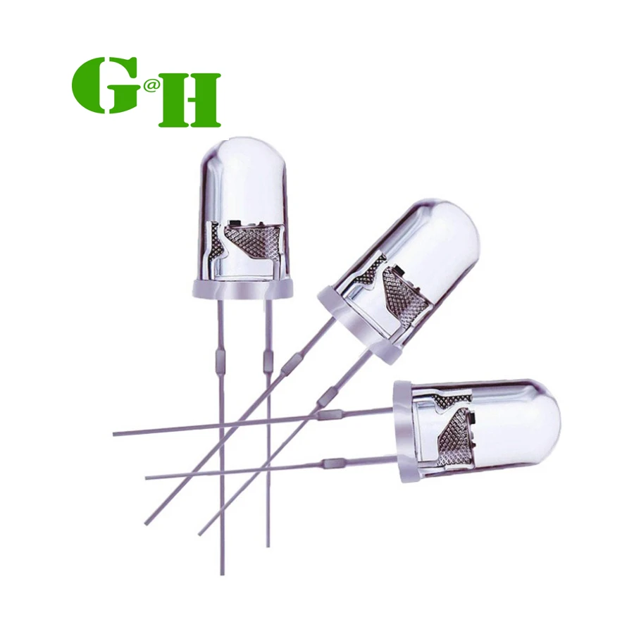 Receptor y led infrarrojo de 120 grados, luz blanca clara de agua, 3mm ...