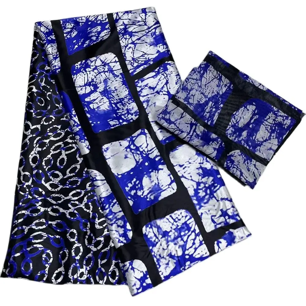 African-Silk-Satin-Fabric-with-Chiffon-Tulle-Nigerian-Silk-Satin ...