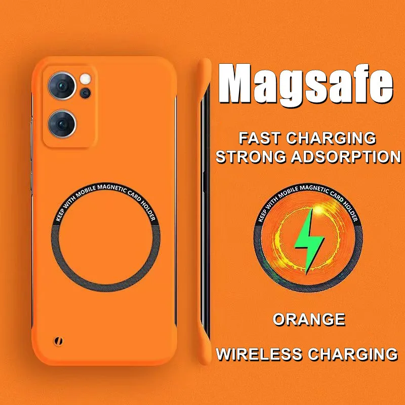 For Magsafe Magnetic Wireless Charging Case For Oppo Reno 7 6 5 4 Pro ...