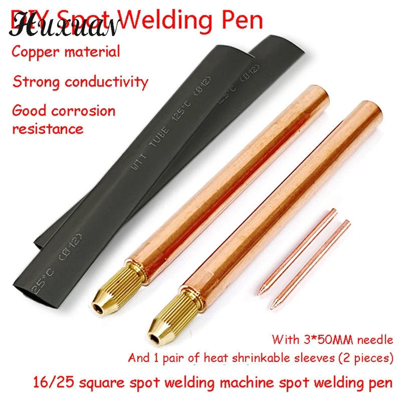 1Set Battery Spot Welding Pen Handheld Copper Belt 3mm Core DIY Point ...