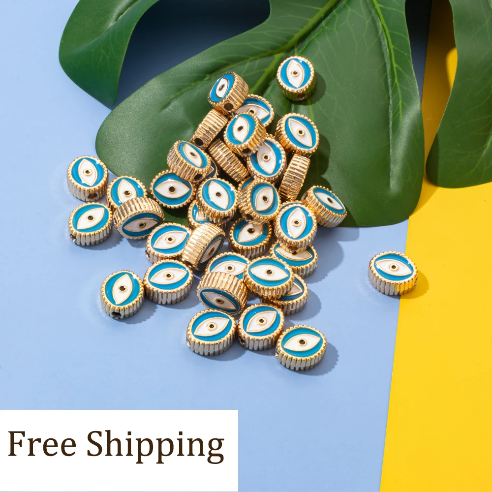 10pcs-Enamel-Devil-Eye-Shape-Charms-Eye-Beads-for-Jewelry-Making-DIY ...