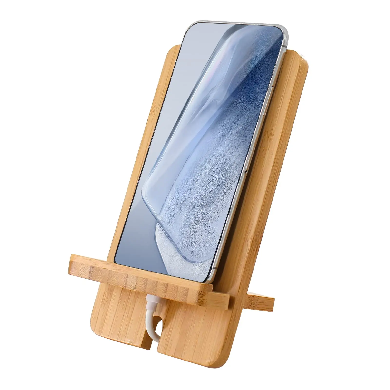 Wooden-Cell-Phone-Stand-iPhone-Stand-holder-For-Office-Kitchen-School ...