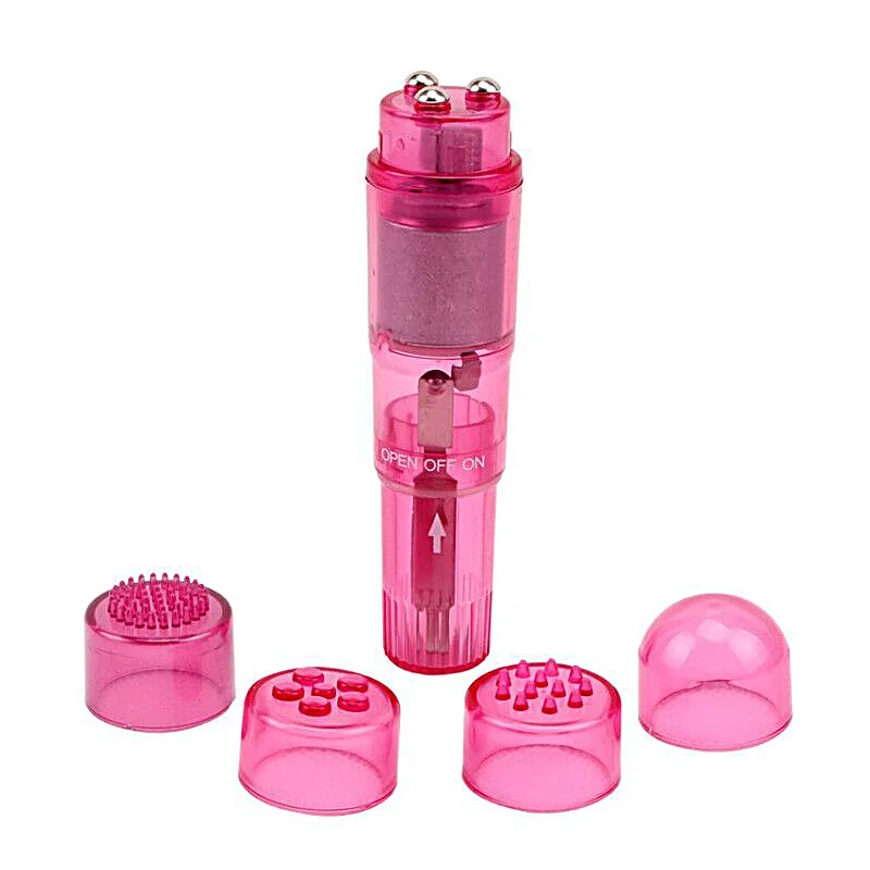 1pc 4 Interchangeable Tips Waterproof Mini Full Body Massager Relieve ...