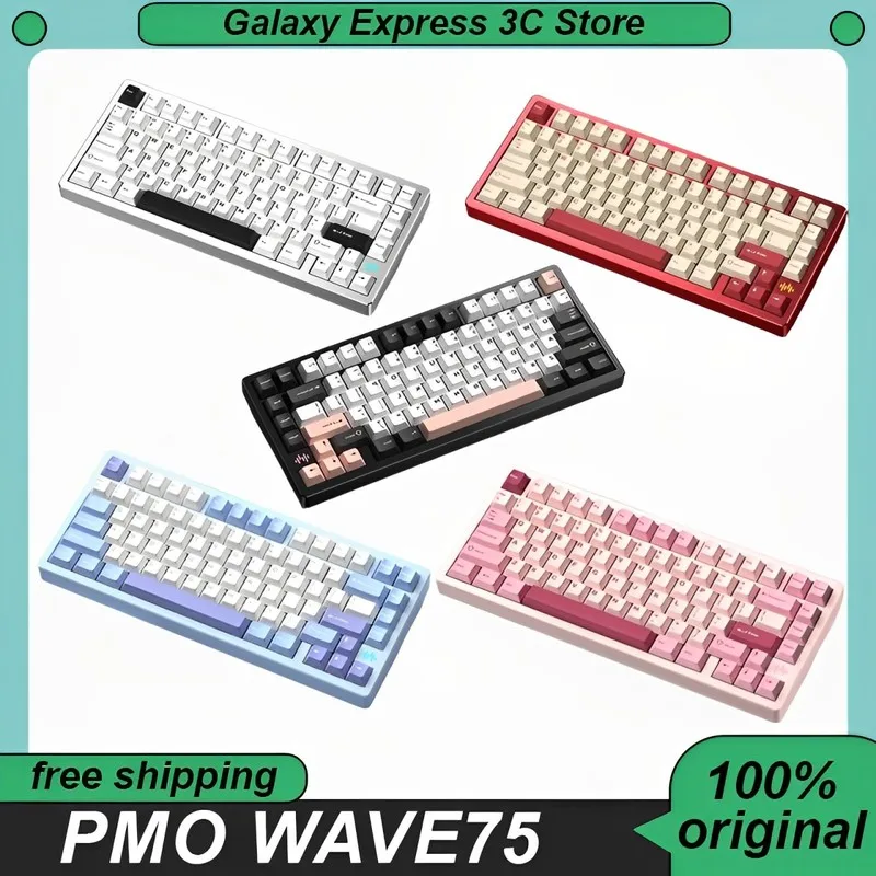 PMO-WAVE75-Mechanical-Keyboard-CNC-Tri-mode-Wireless-Aluminum-Alloy ...