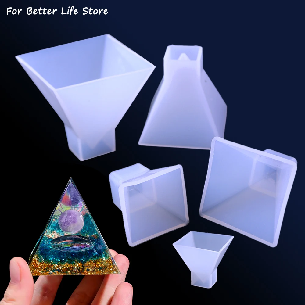 For-Better-Life-1Pc-3D-Pyramid-Silicone-Mold-DIY-For-Crystal-UV-Epoxy ...