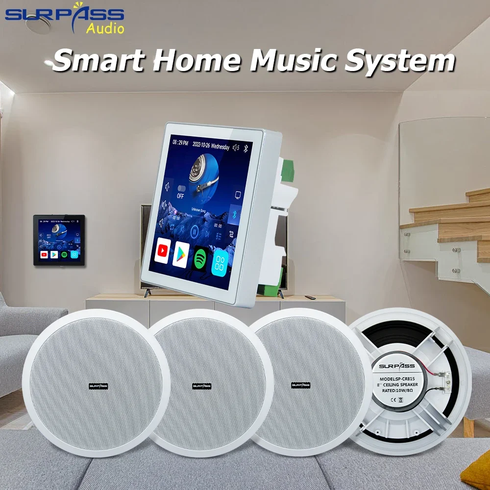 Smart-Home-4-Inch-Android-10-Wifi-Bluetooth-Wall-Amplifier-Alexa-Voice ...