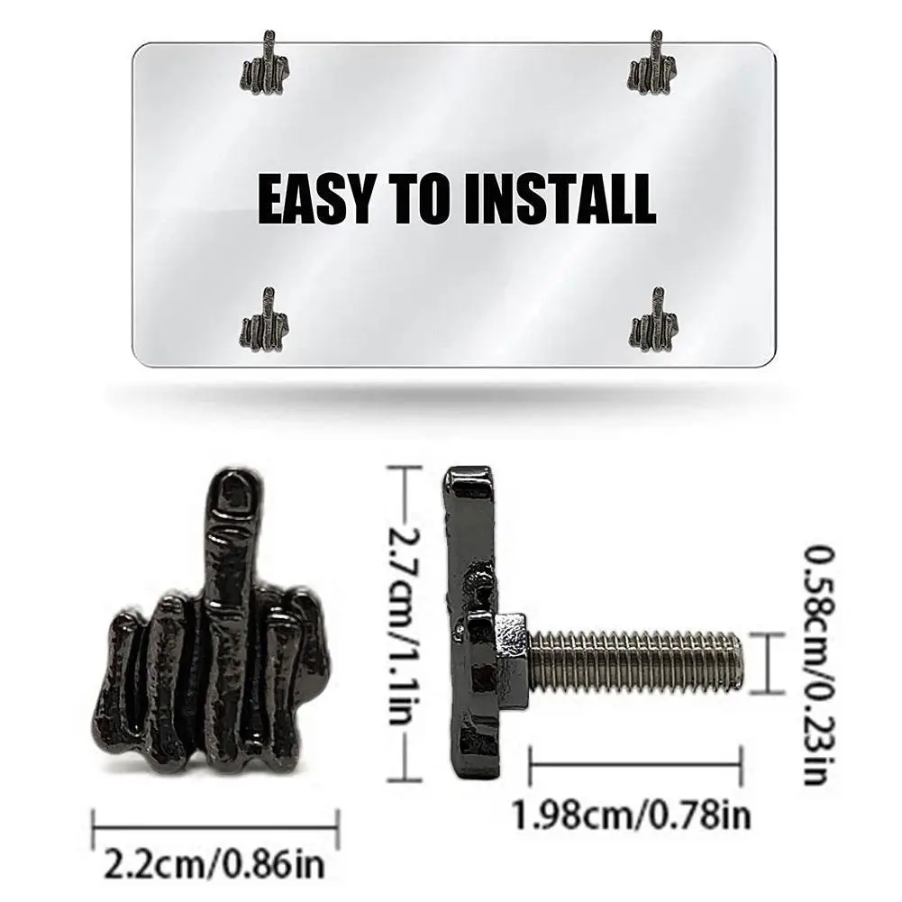 Middle Finger DIY 3D Design Decoration Universal Car Motorcycle Metal ...